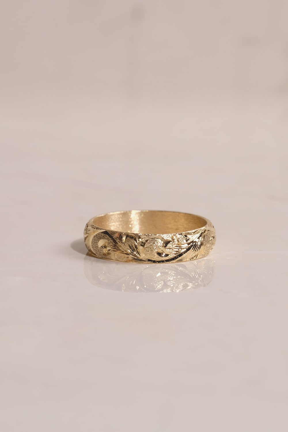Arabesque Yellow Gold Band Ring – SIXTH NIGHT